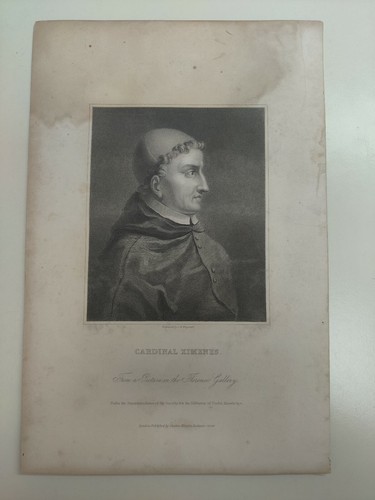 Cardinal Francisco Jimenez De Cisneros (1436-1517) Spanish Statesman | eBay