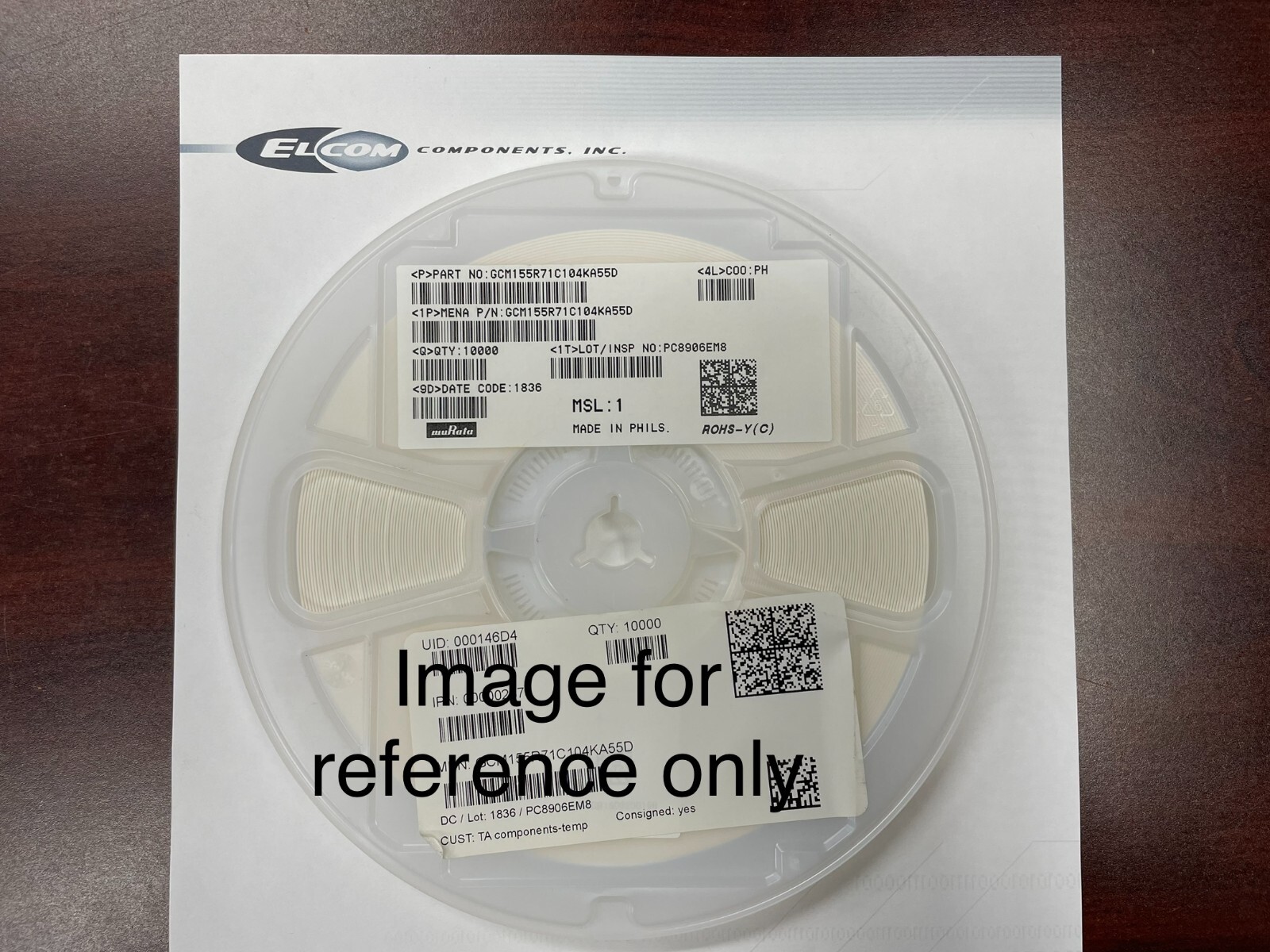 Murata SMD Capacitor 0402 0.047UF 16V X7R GCM155R71C473KA37D RoHS MLCC ...