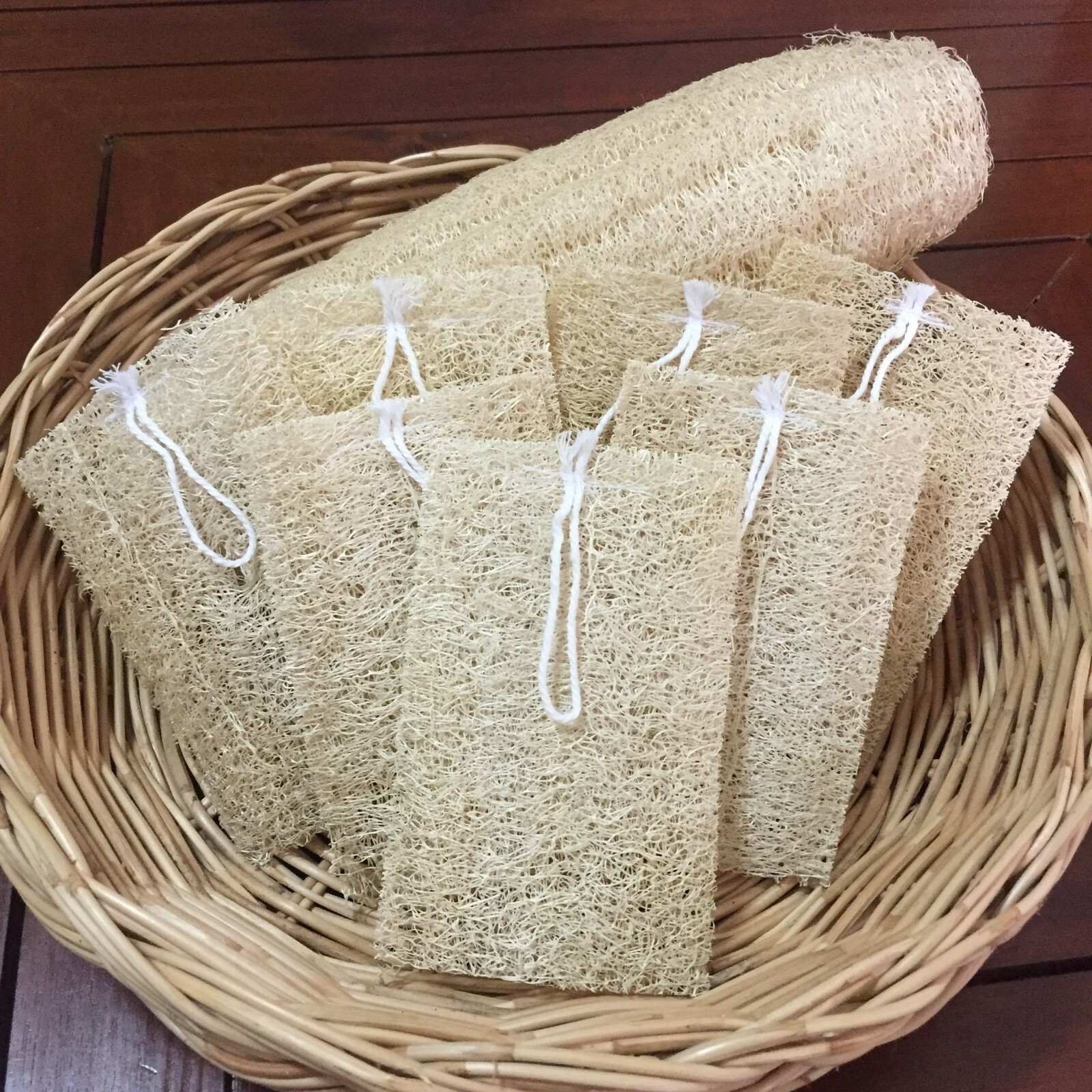 6 Loofah Luffa Natural Sponge Body Wash Bath Shower Cleansing&Spa ...
