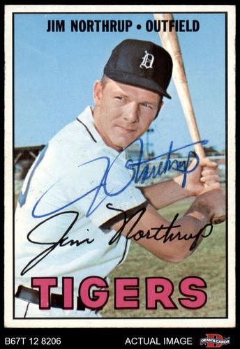1967 Topps #408 Jim Northrup Tigers DOUBLE-PRINT AUTO Signed | eBay