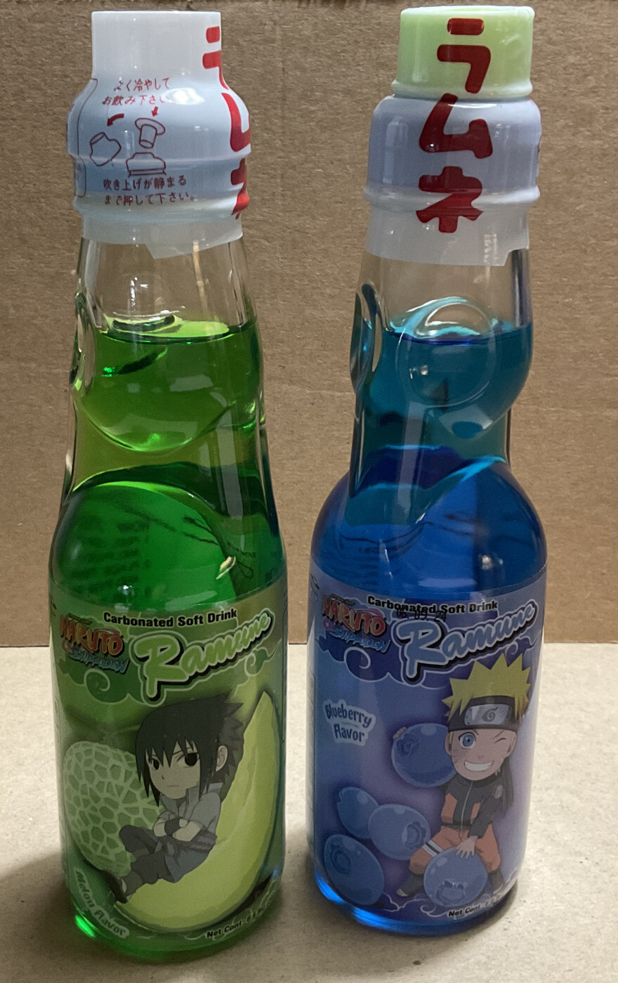 2 Limited Edition NARUTO SHIPPUDEN 6.6oz Ramune Marble Soda Blueberry ...