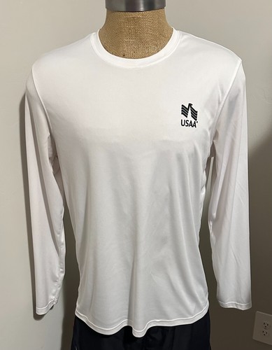 🇺🇸 USAA Champion Long Sleeve White T-Shirt, Men's Size Large U27 | eBay