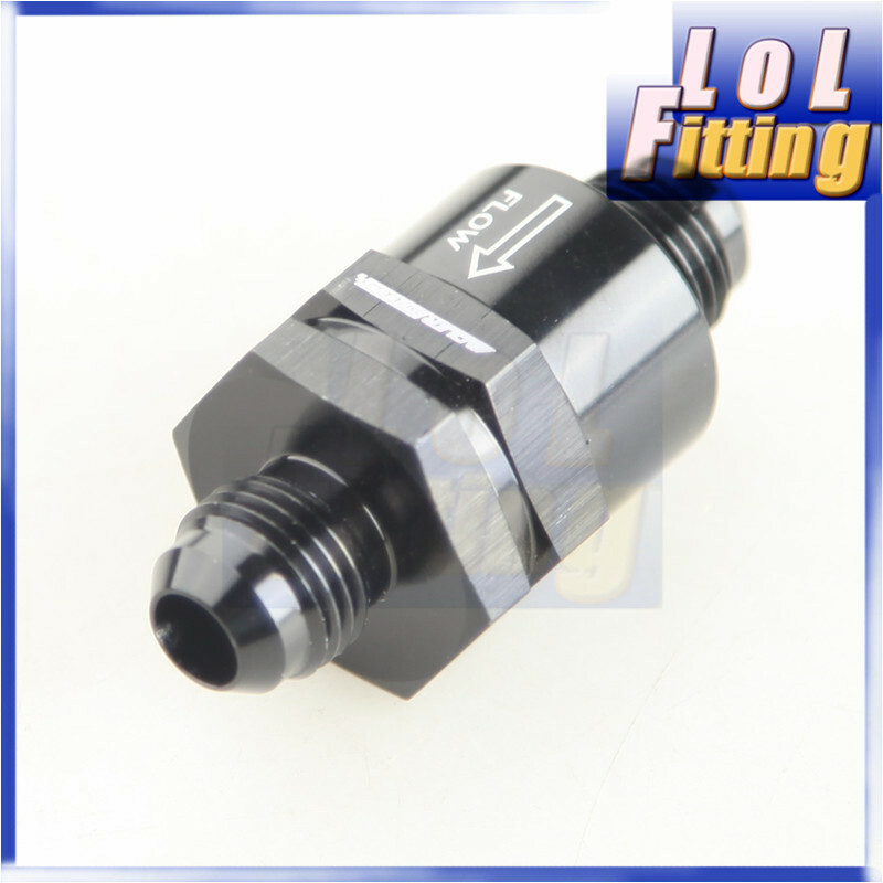 AN6 -6AN Aluminium Non Return One Way Check Valve Fuel EFI Fitting ...