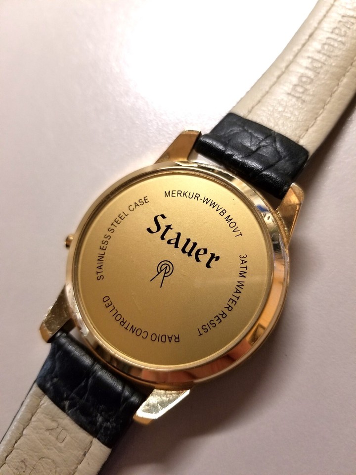 STAUER ATOMIC PRE-OWNED EXCELLENT DIAL RADIO CONTROLLED QUARTZ MEN'S ...