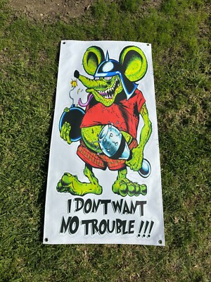 3ftx4ft VINYL BANNER-RAT FINK MAN CAVE GARAGE SHOP | eBay