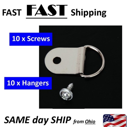 Medium D-Ring Picture Frame Strap Hangers with Screws N3 | eBay
