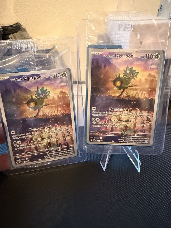 Pokemon TCG Flareon EX Stamped Promo Teal Mask Ogerpon X2 Black Star ...