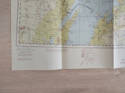 1944 WWII Sectional Aeronautical Chart Pilot Map Great Lakes MI WI ...