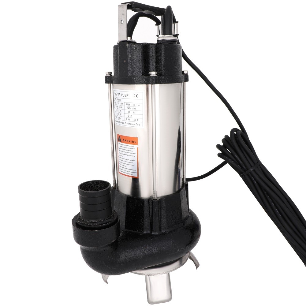 6340GPH 1.5HP Sump Pump Industrial Sewage Cutter Grinder Cast iron ...