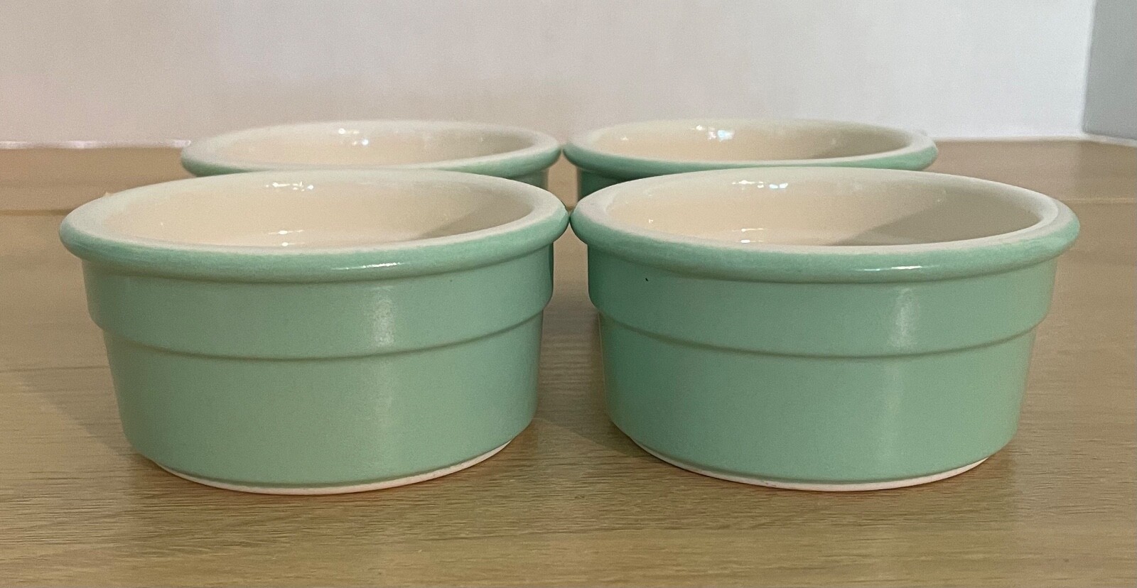 LOT OF 8 CERMER 4oz Mint Green Ceramic Baking Ramekin Custard Soufflé Bowl Cup | eBay