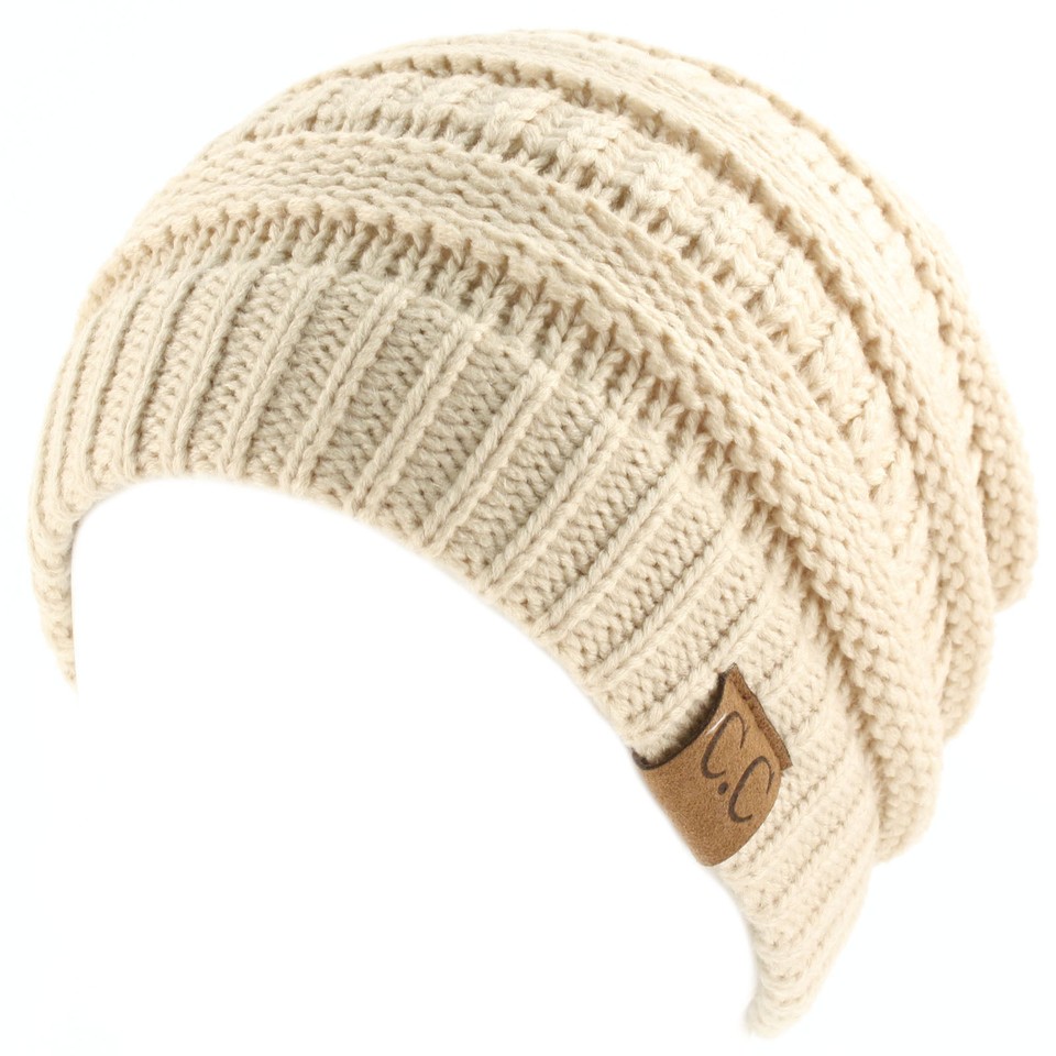 CC Authentic Beanie Cap Bubble Knit Fall Ski Snow Winter Men Women ...