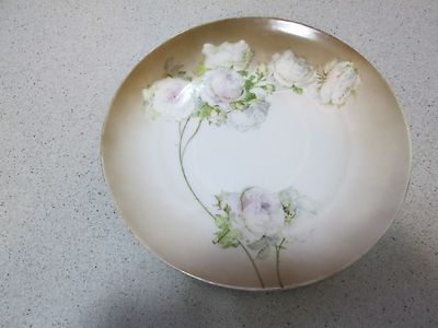 8 1/2" COTTAGE Plate ROMANTIC CHIC BLUSH PINK ROSES Z.S.& C. BAVARIA ...