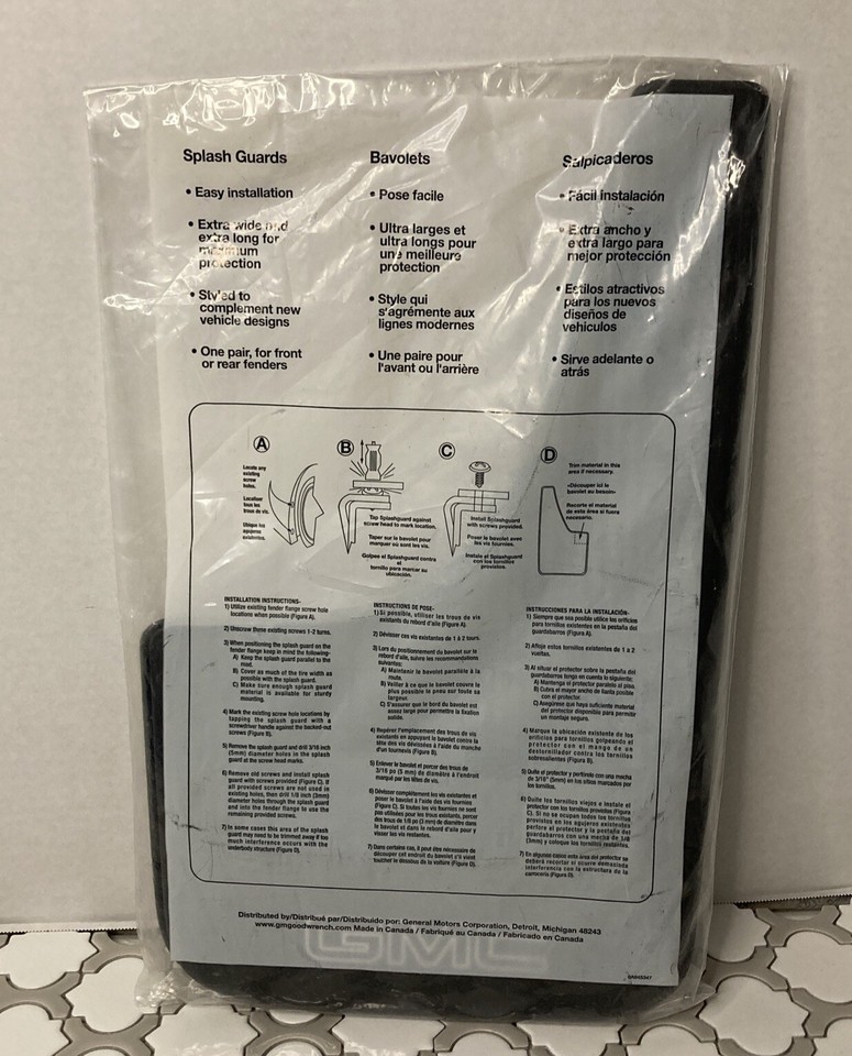 19213394 Splash Guards FT or RR w/ GMC Logo GMC Trucks OEM GM | eBay