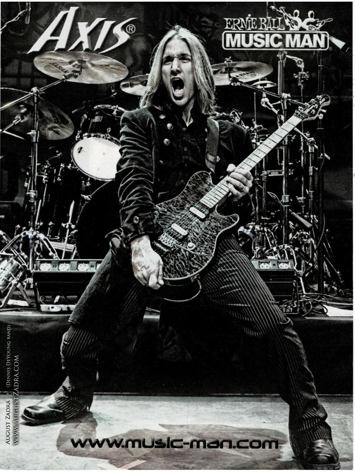 Ernie Ball / MusicMan - AUGUST ZADRA of DENNIS DEYOUNG BAND - 2011 ...