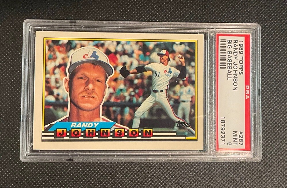 1989 Topps Big #287 Randy Johnson PSA 9 Mint RARE Graded Rookie Card ...