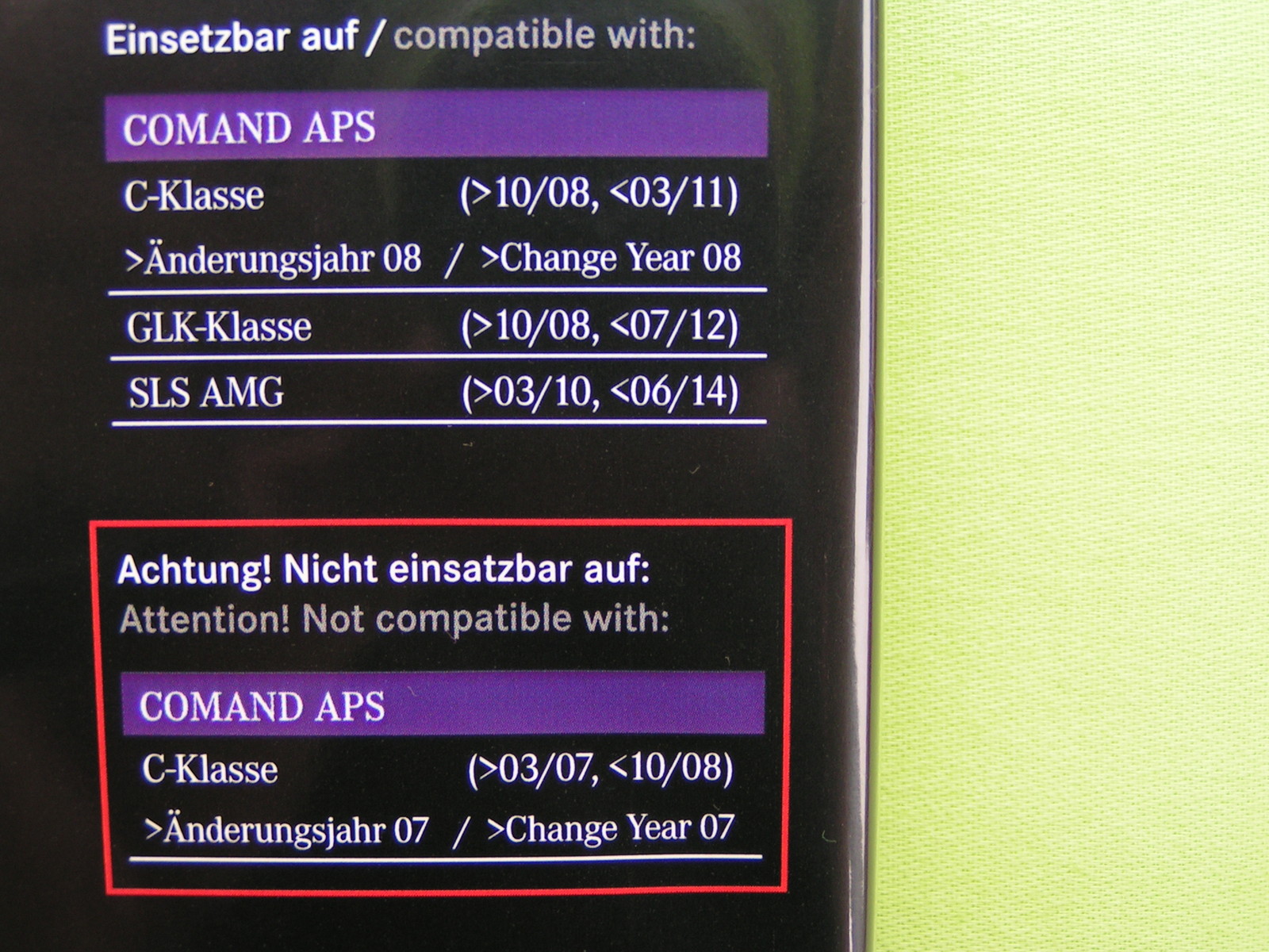 DVD NAVIGATION MERCEDES BENZ COMAND APS 2016 C-KLASSE GLK SLS AMG NTG 4 ...