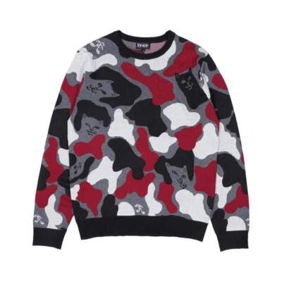 Ripndip Nerm Camo Knit Sweater Red Camo | eBay Australia