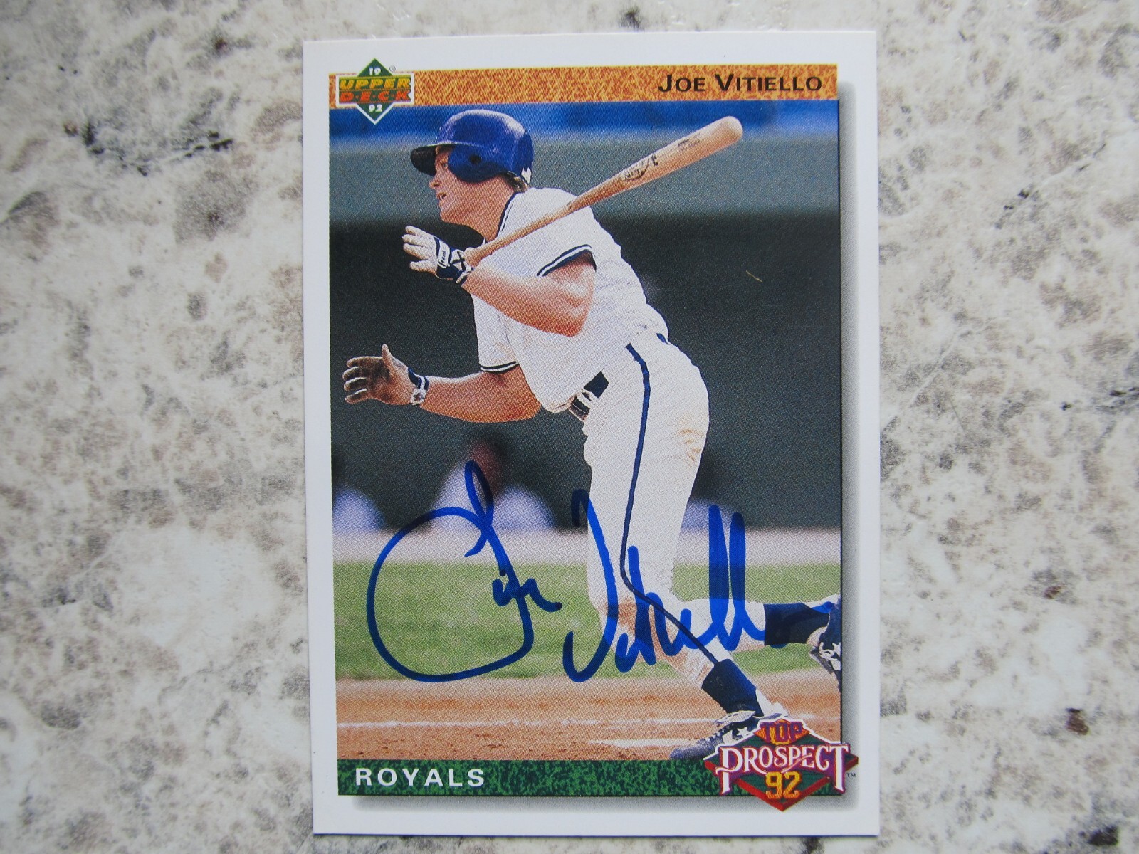 Royals Joe Vitiello Signed Autographed 1992 Upper Deck Top Prospect Nr ...
