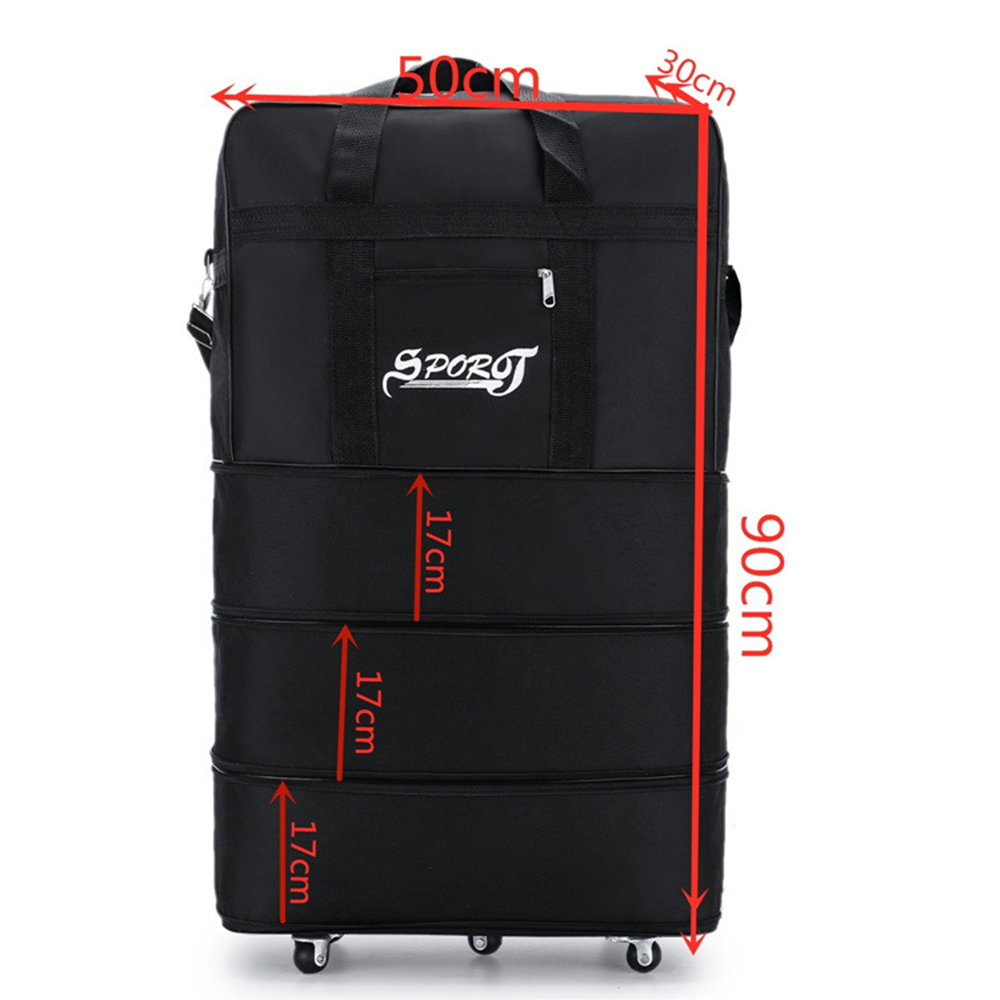 5 Wheel Extra Large Lightweight Luggage Trolley Suitcase Travel Bag ...