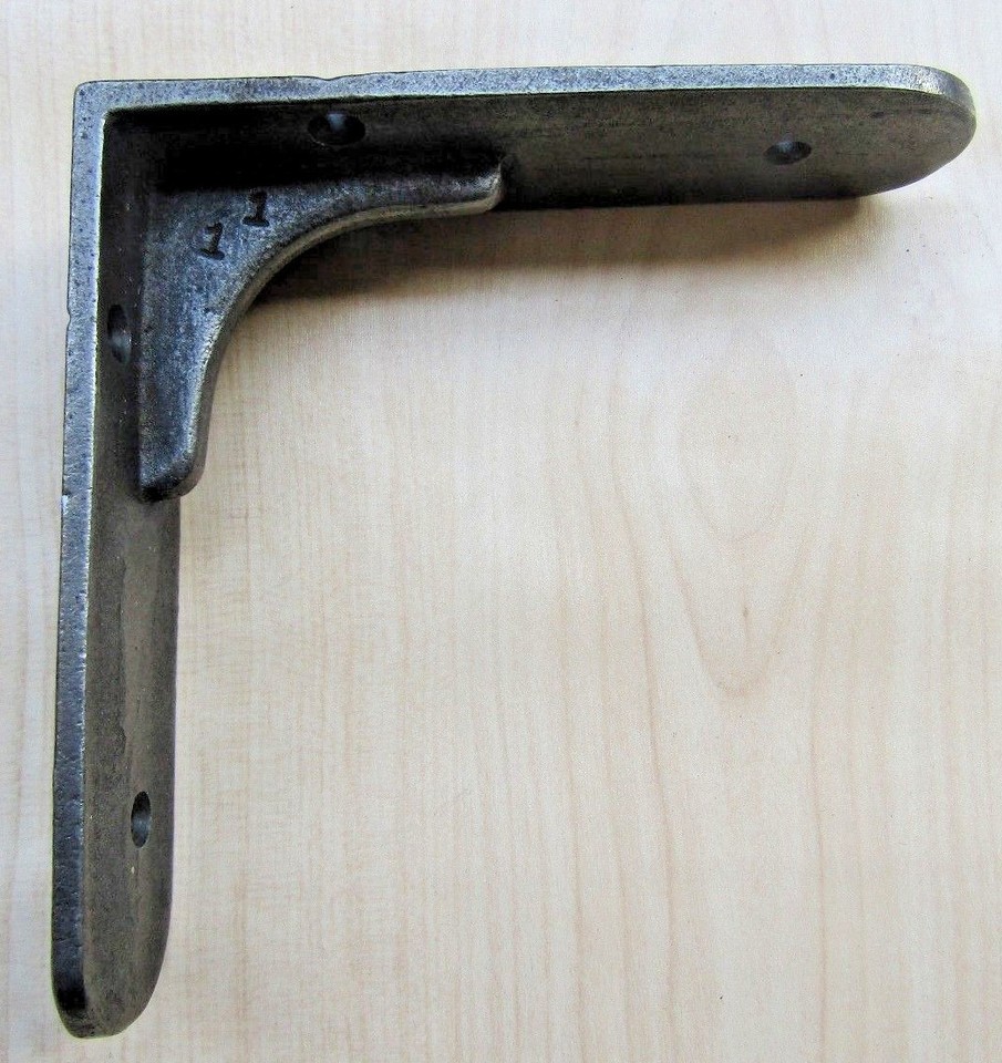 Rustic industrial Antique Cast Iron shelf wall Bracket Support book ...