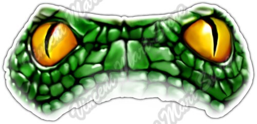 Green Rattlesnake Snake Eyes Reptile Venom Car Bumper Vinyl Sticker ...