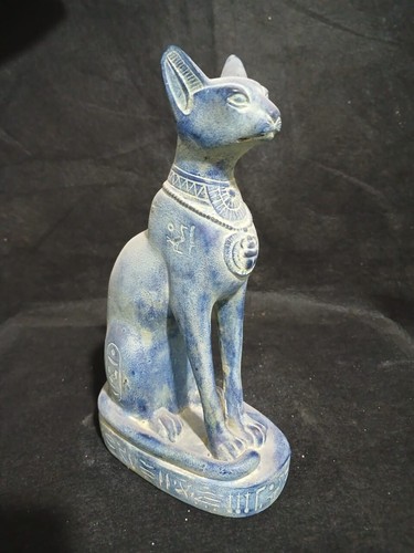 A RARE ANCIENT EGYPTIAN ANTIQUES Statue Large Of Goddess Bastet as Meek ...