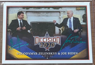 VOLODYMYR ZELENSKYY JOE BIDEN 2020 Decision /3 #U8 Political Card | eBay