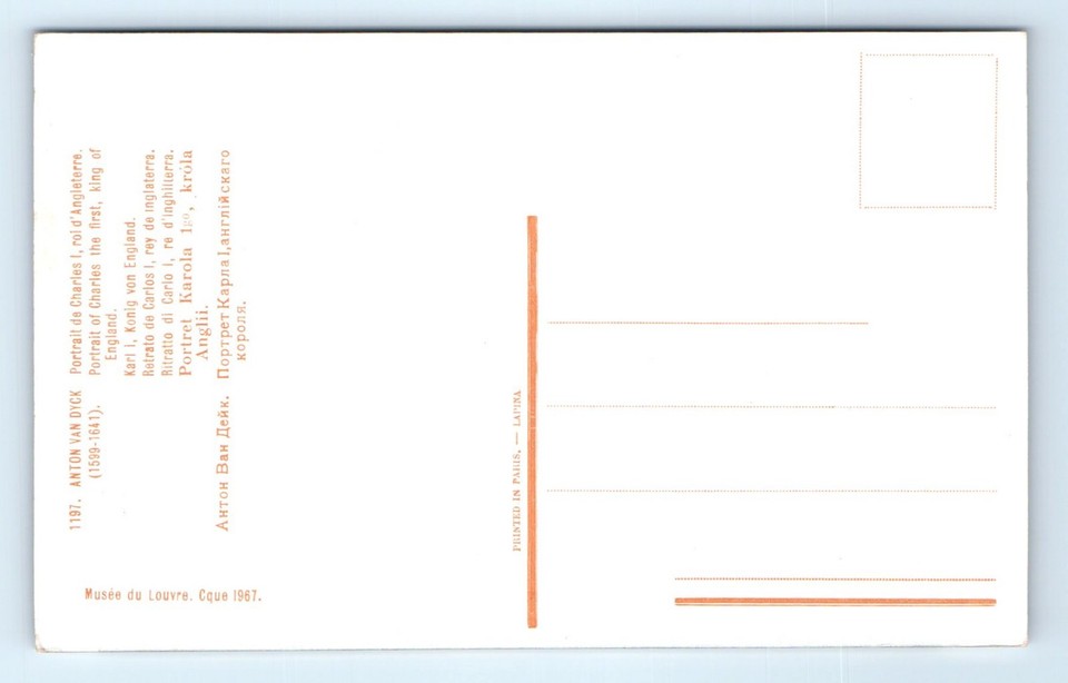 1632 Painting Portrait Charles First King England by Anton Van Dyck ...