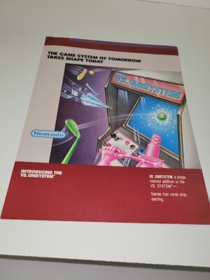 Flyer NINTENDO,VS. UNISYSTEM Arcade Video Game advertisement original ...