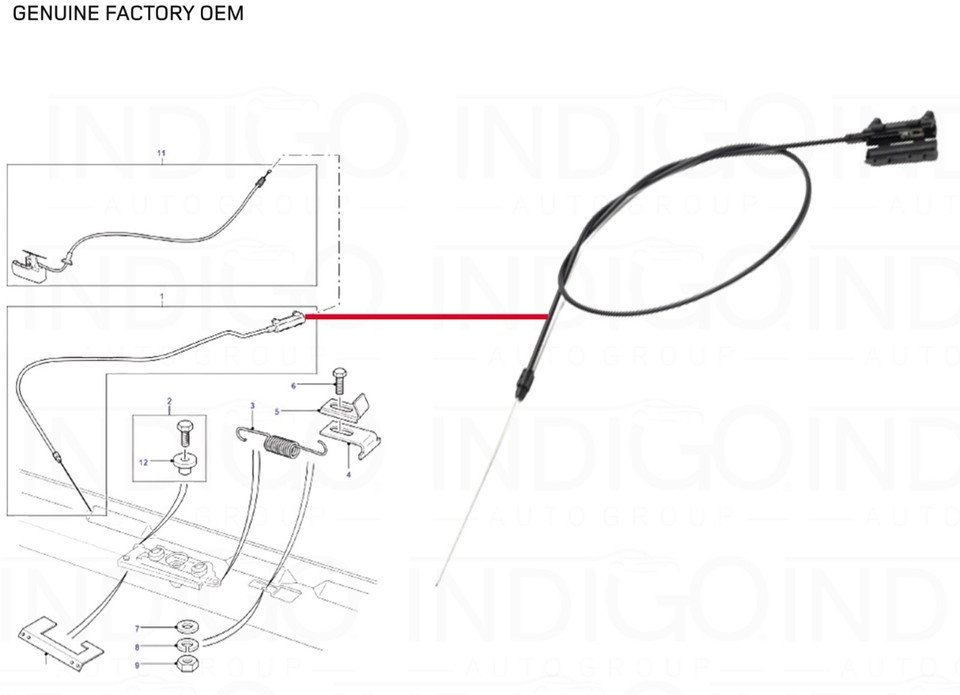 Land Rover Defender PUMA TDCI Bonnet Release Cable Genuine FSE500080 ...
