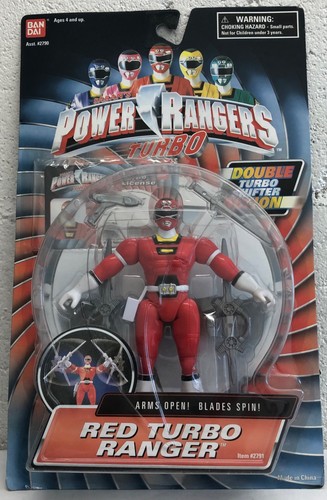 Power Rangers Turbo Red Ranger Double Turbo Shifter Action 5" Tommy ...