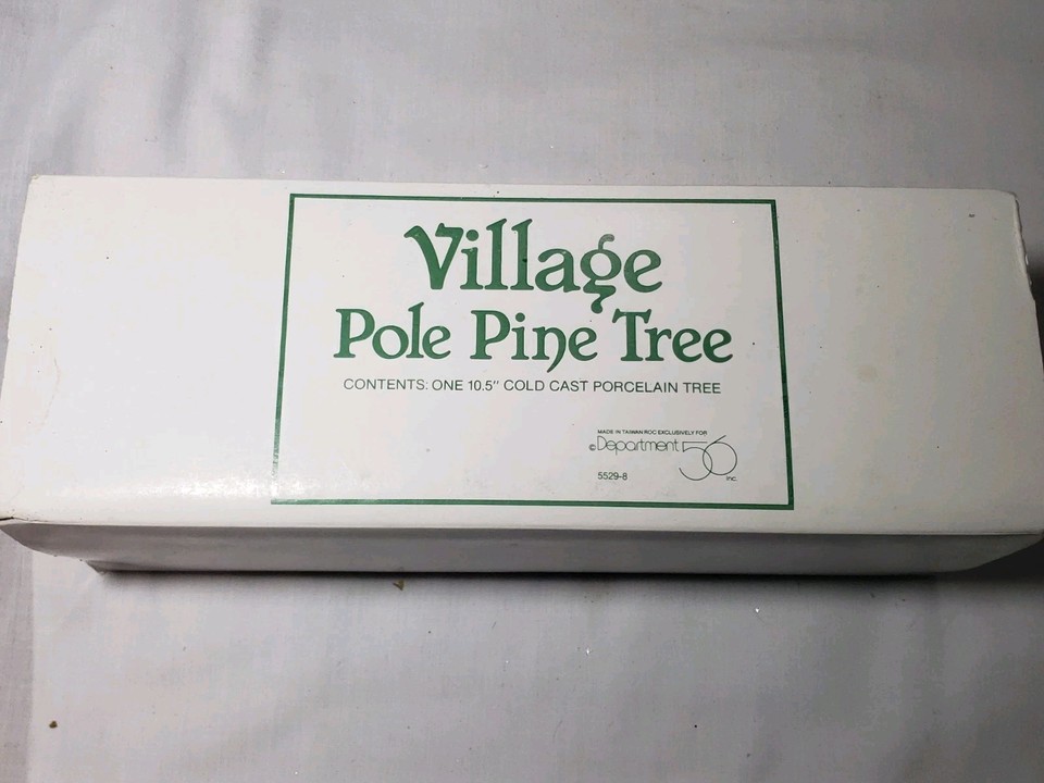 Department 56 Village Pole Pine Tree 10.5” #5529-8 Christmas Winter | eBay