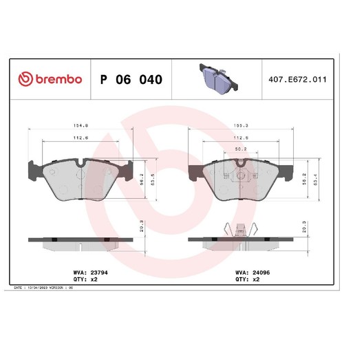 Brembo Bremsbelag-Satz Bremsklötze vorne 34112288857 34116771972 | 536481 | eBay.de