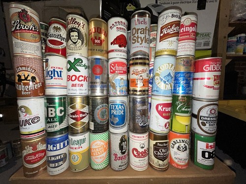 Lot of 110+ Vintage 1970s-80s Steel Pull Tab Beer Cans - Thin Seam ...