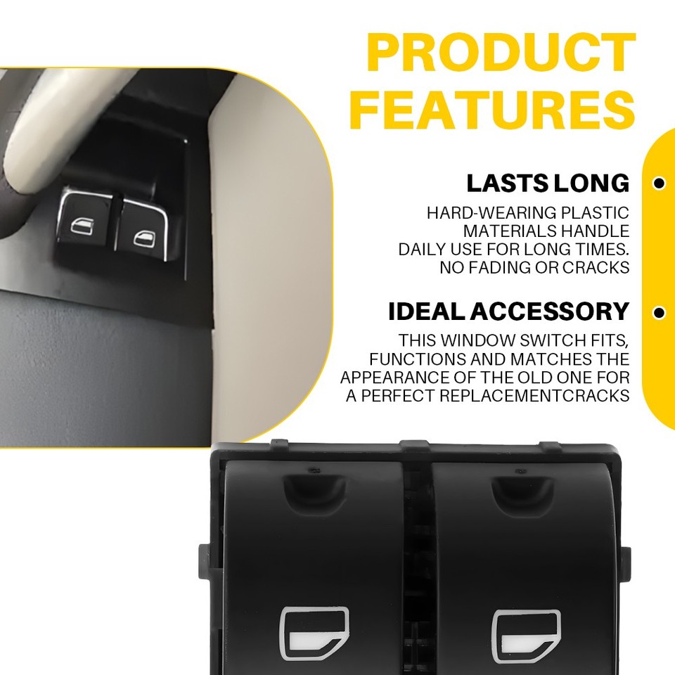 For Audi B7 TT 2x Window Lifter Switch Driver Side Door Button Panel ...