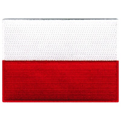 POLAND FLAG PATCH POLISH POLSKA TRAVEL SOUVENIR embroidered iron-on ...