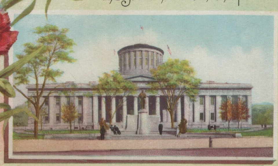 State Capitol, State Flower, & Poem Columbus Ohio Divided Back Vintage ...