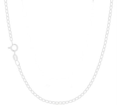 55cm Solid Sterling Silver 1.65mm Thickness Long Curb Chain - Stamped ...