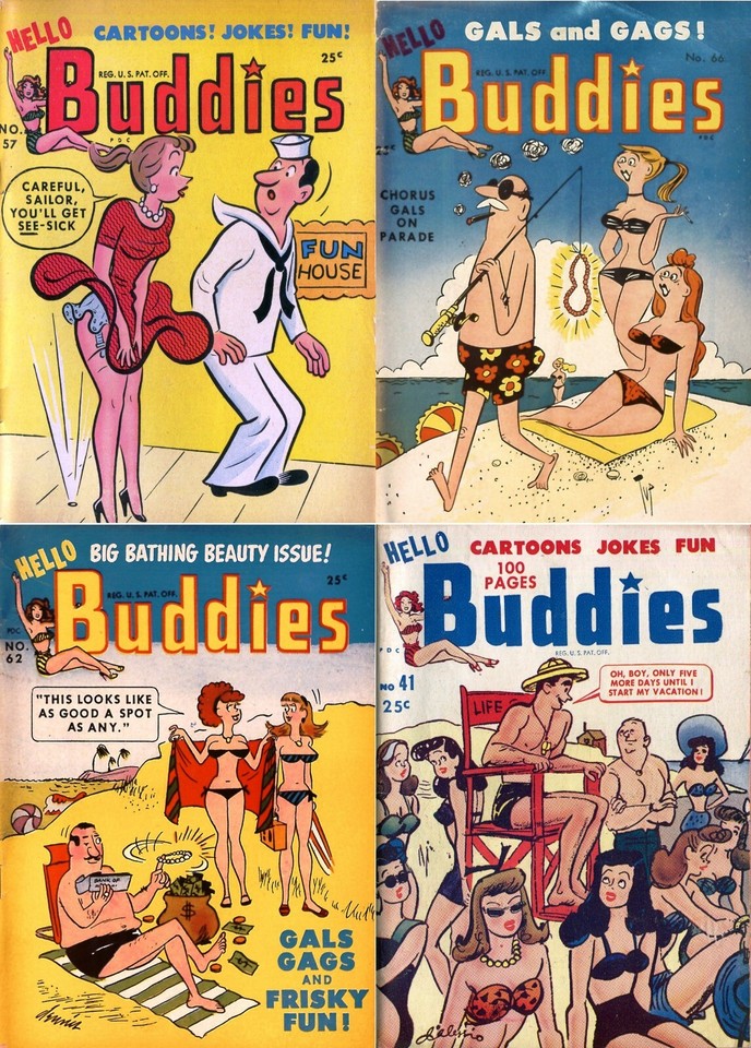 61 Old Issues of Hello Buddies Comics Risqué Saucy Racy Sexy Art Magazine on DVD | eBay