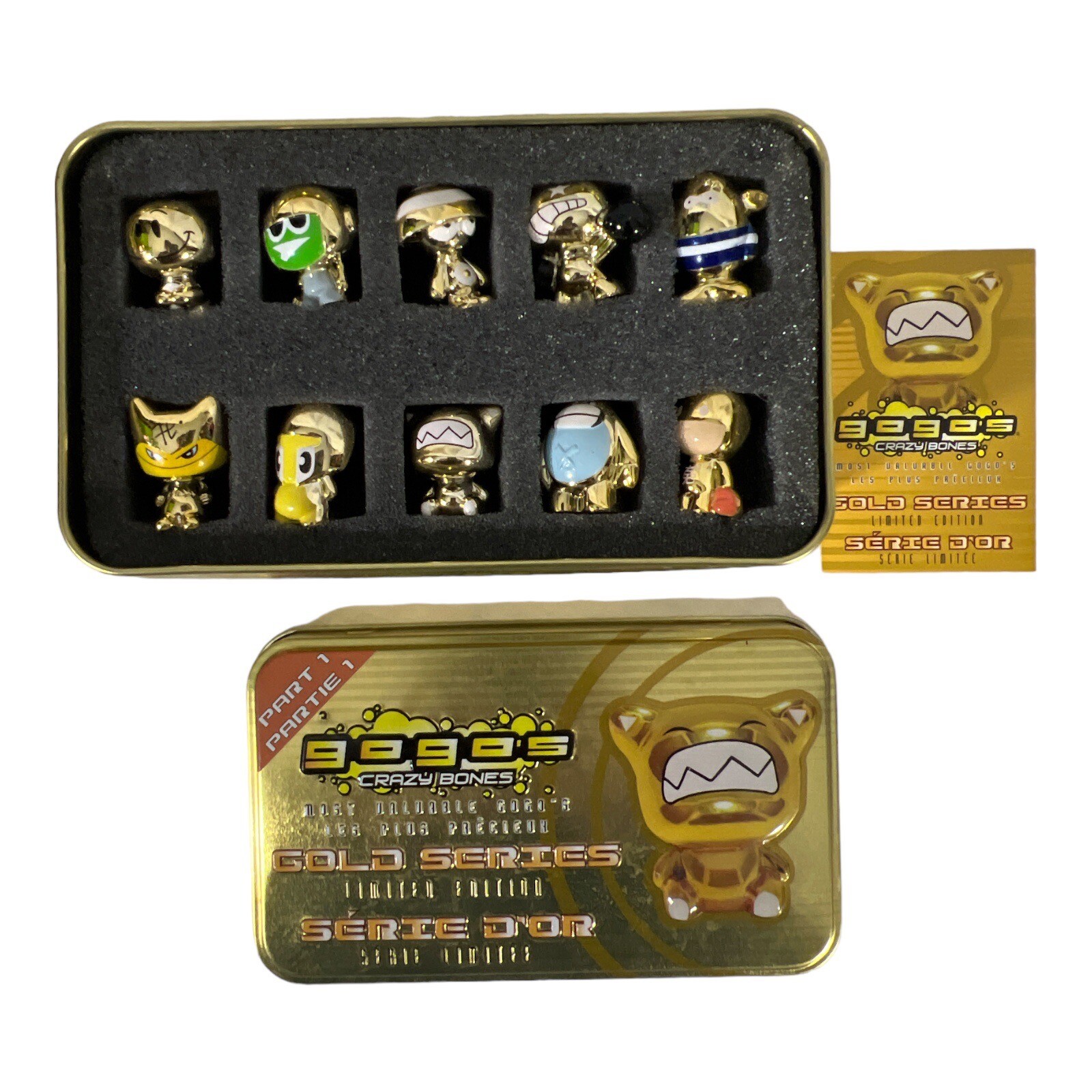 2011 JDNA GoGos Crazy Bones Part 1 Gold Series Limited Edition Tin Box ...