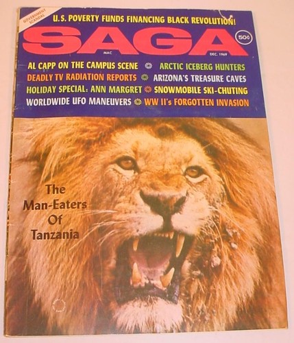 VINTAGE DECEMBER 1969 MEN'S MAGAZINE "SAGA" FEATURING ANN MARGRET PHOTO ...