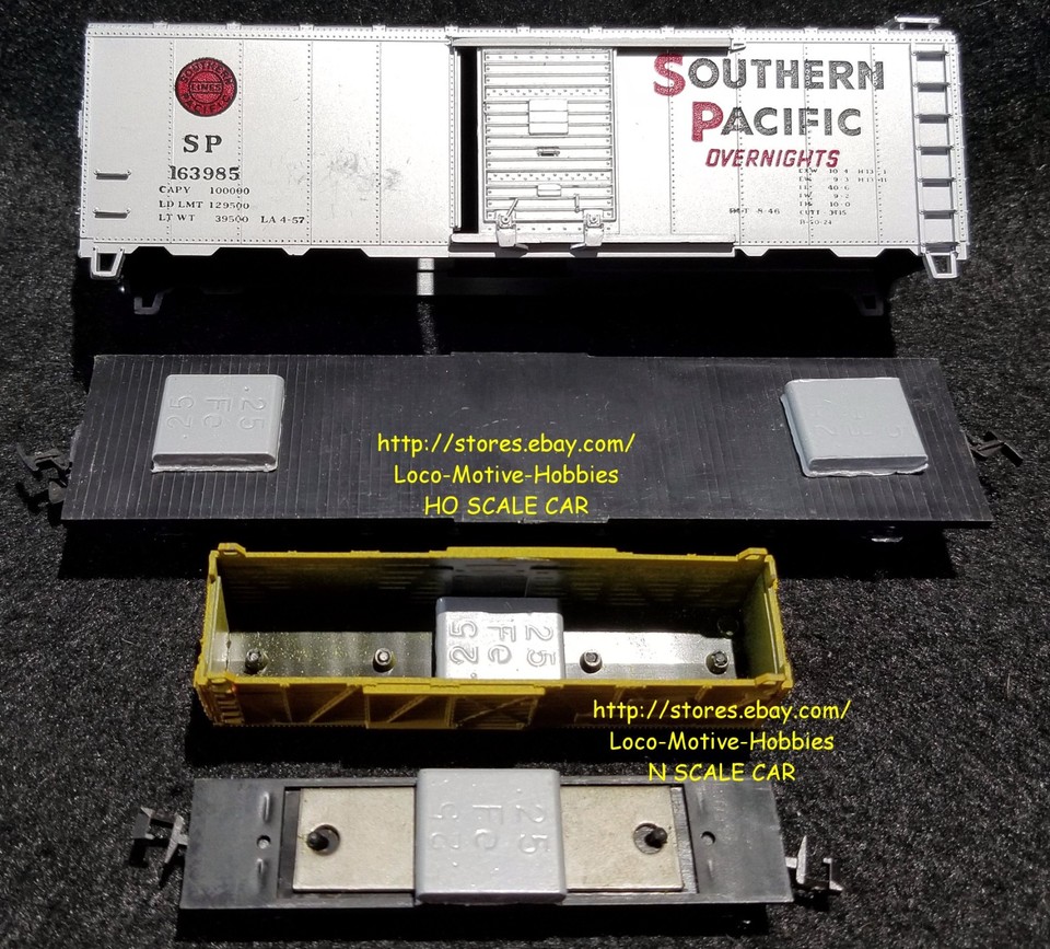 HO Model Railroad Train 1/4 Oz CAR WEIGHTS Adhesive Back LEAD FREE Iron ...