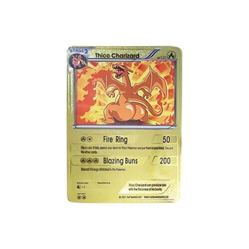 Thicc Charizard Pokémon TCG Metal Cards TCG Pokemon Collectible Card ...