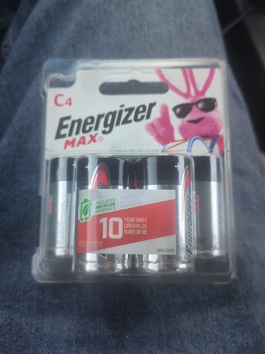 Energizer Max C Batteries, Premium Alkaline C Cell Batteries (4 Battery ...