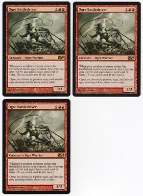 Ogre Battledriver x3 3x M14 Core Set 2014 Red Rare Creature MTG NM AZ1 ...