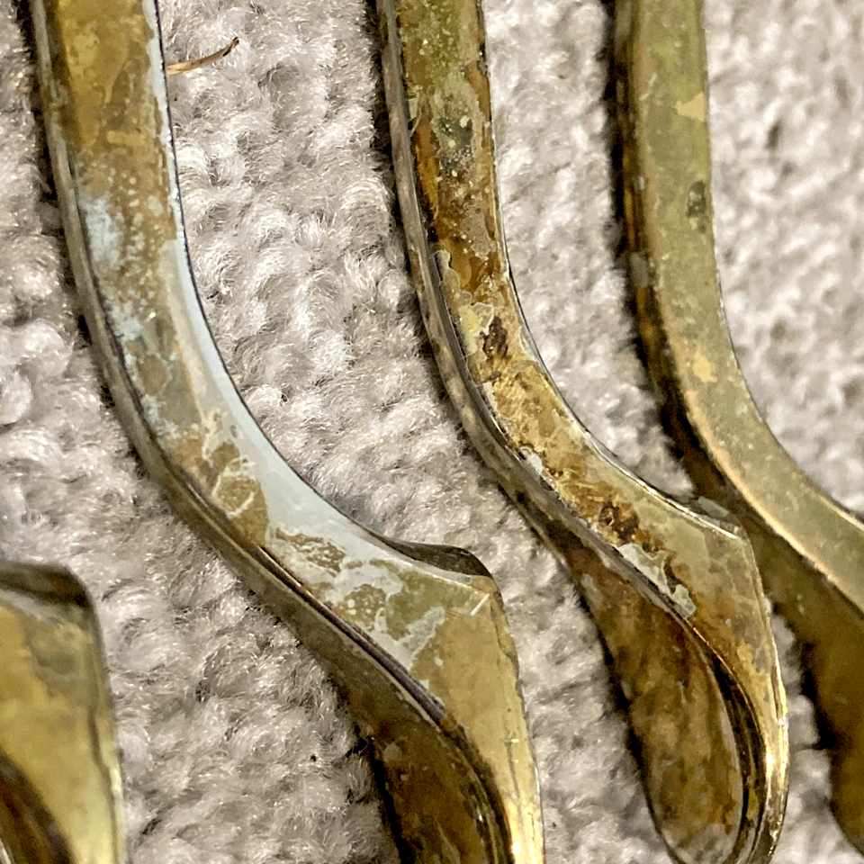 Vintage Brass Tone 24 Cabinet Dresser Drawer Spoon Foot Pulls Handles ...