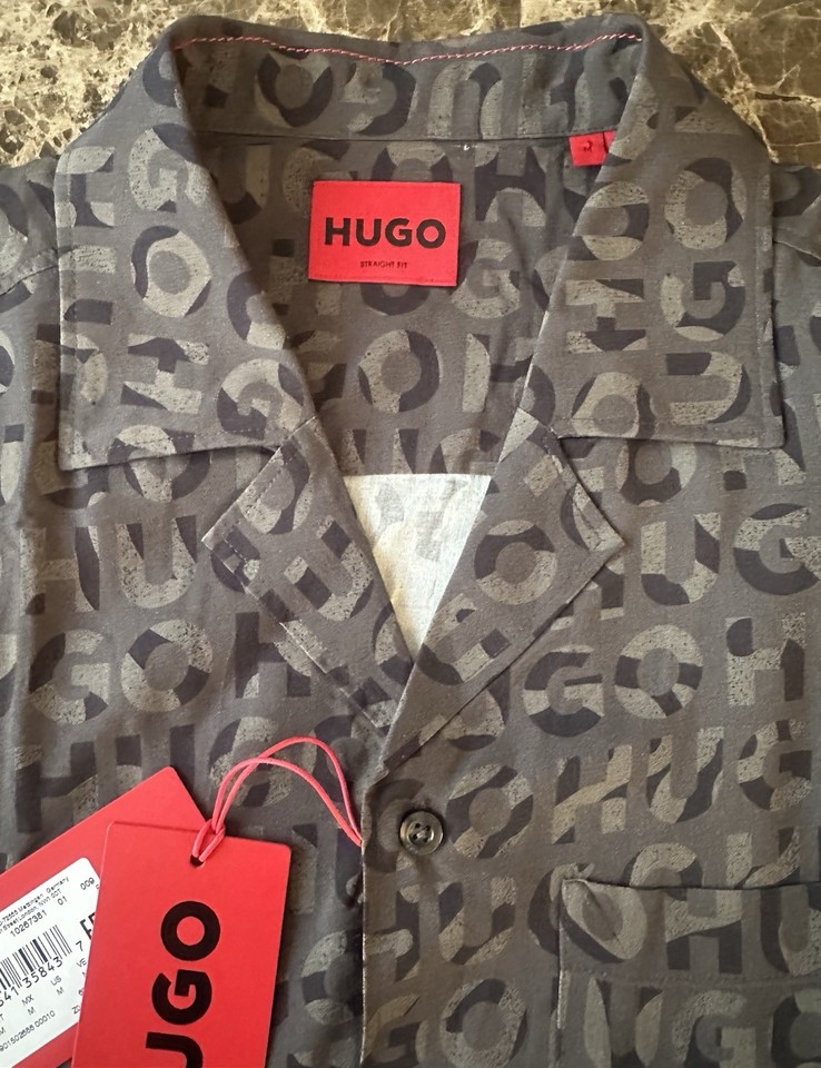 New HUGO BOSS Signature Logo Outstanding Shirt M | eBay