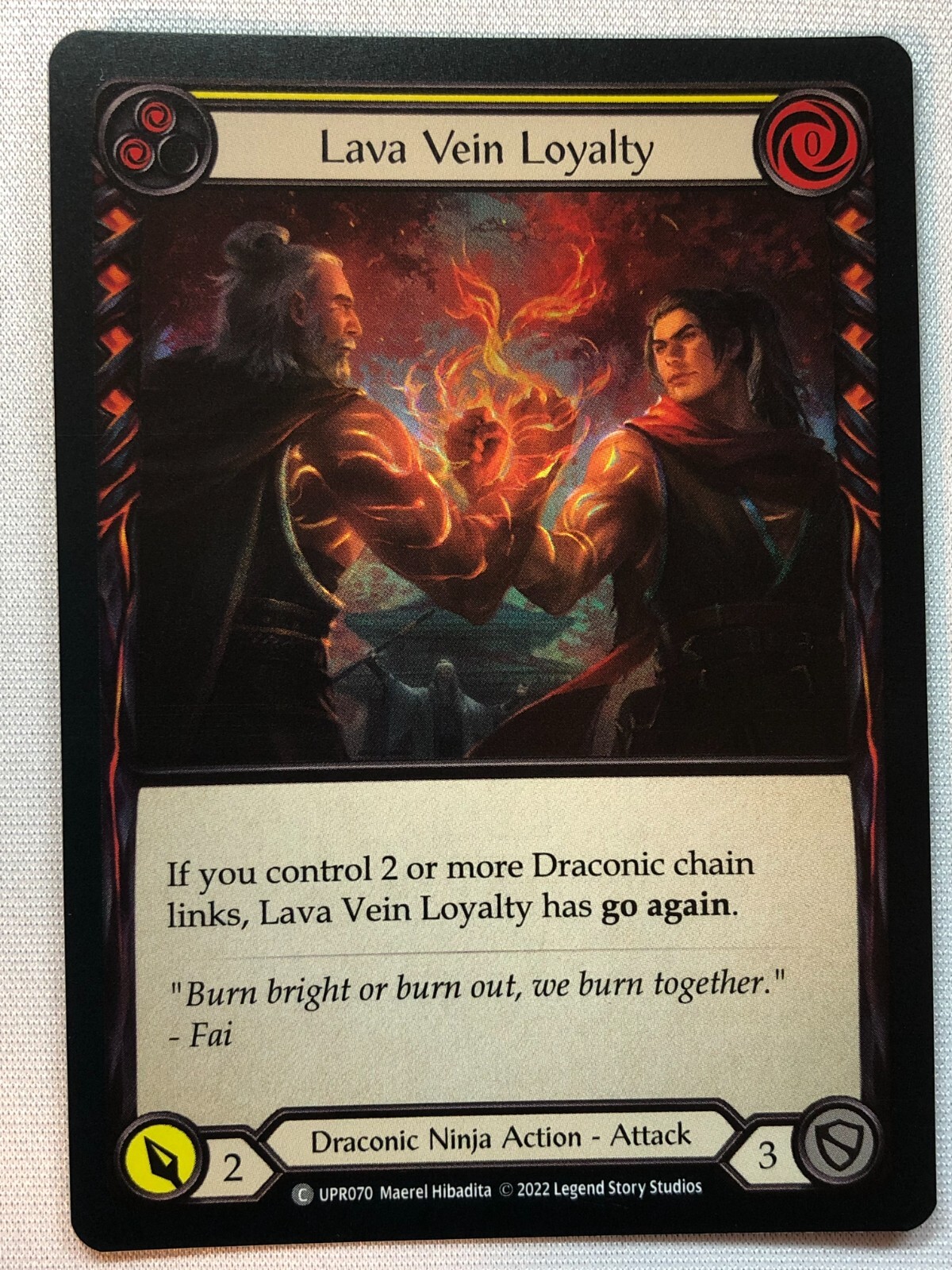 Flesh And Blood Uprising Lava Vein Loyalty (Yellow) UPR070 Foil NM/M | eBay