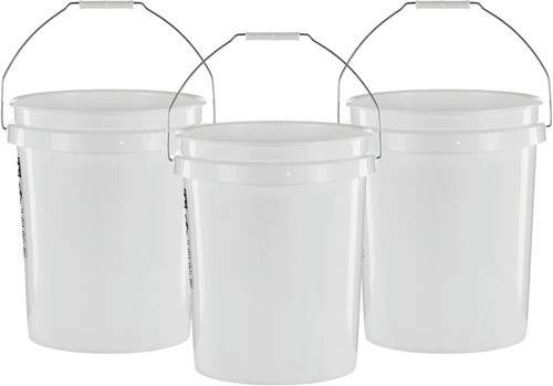 Argee RG5700 5 Gallon Plastic Bucket - White (Pack of 10) for sale ...