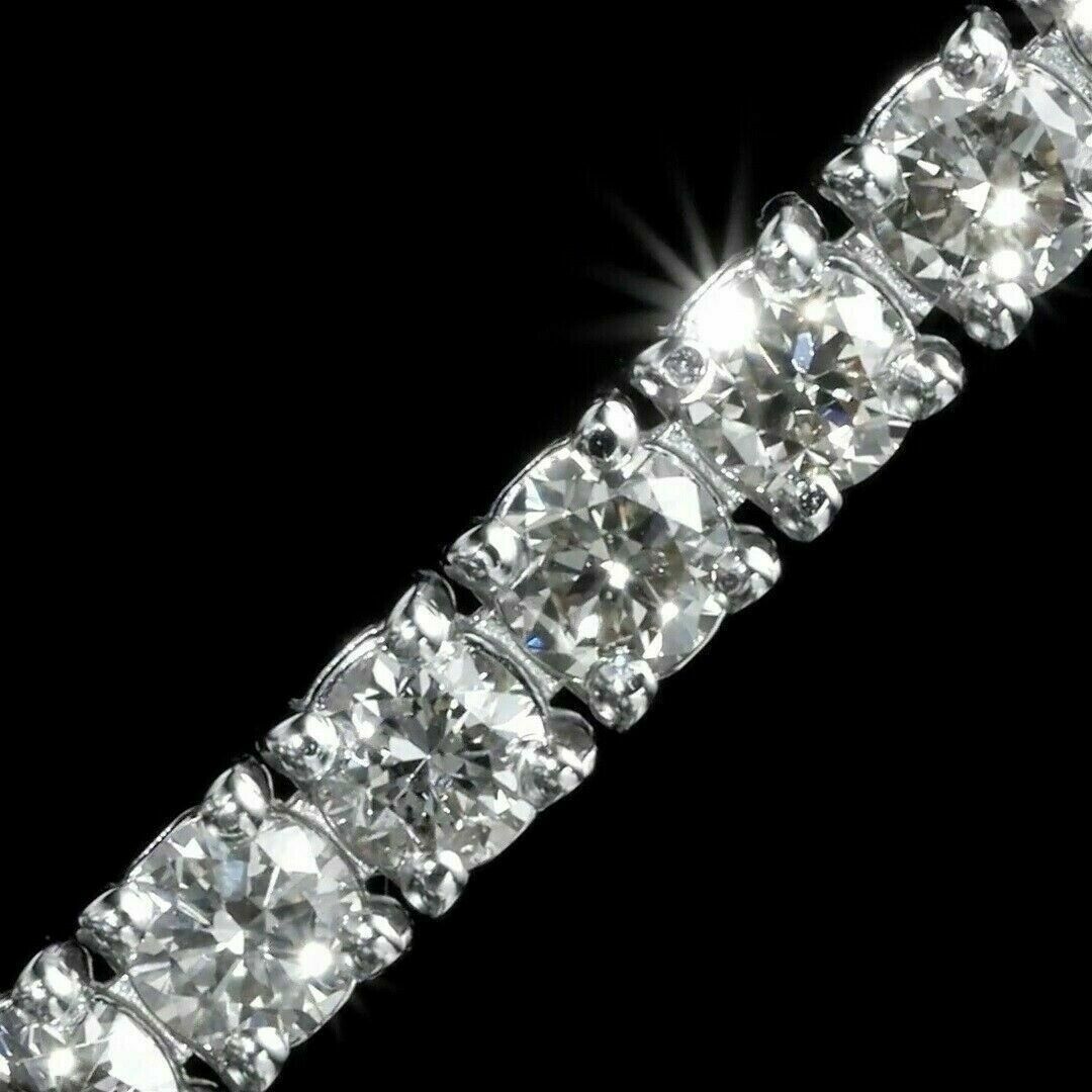 8 Carat E-F/VS1-VS2 Lab-Created Diamond Tennis Bracelet in Solid 14k ...